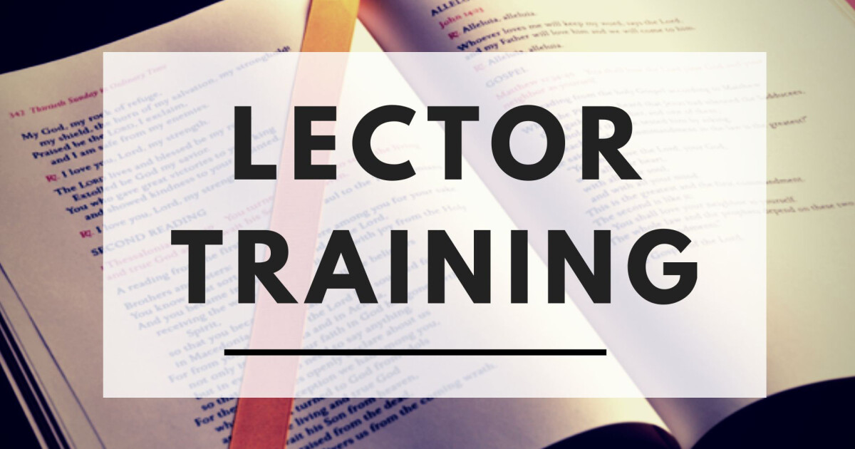 Lector Training | Good Shepherd Catholic Community